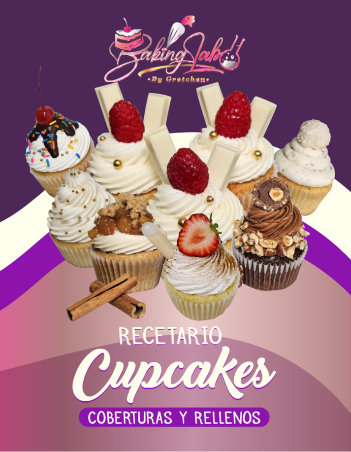 Recetario Impreso de Cupcakes, Coberturas y Rellenos – Baking Lab by Gretchen Shop