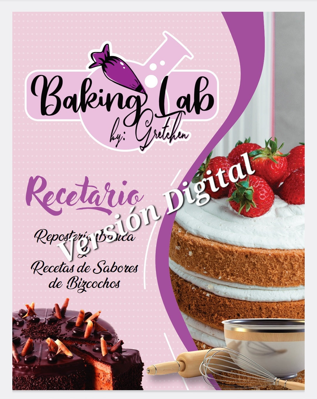 Recetario Digital de Repostería Básica y Sabores de Bizcochos – Baking Lab by Gretchen Shop